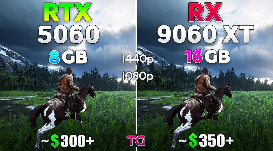 Какая видеокарта лучше? GeForce RTX 5060 на 8 ГБ сравнили с Radeon RX ...